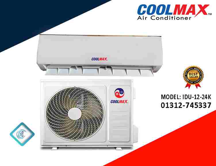 1.0 Ton Coolmax Brand Wall Type (Non-Inverter) Ac (Idu-12K) || Coolmax ...